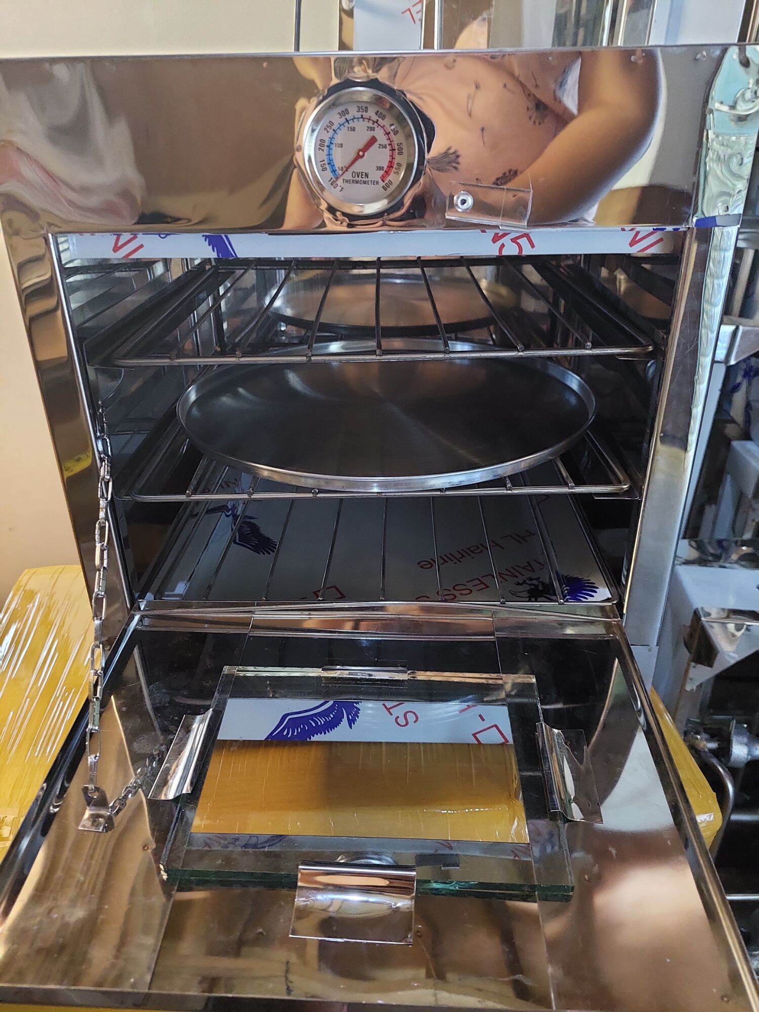 3 layer top oven with gauge temperature size 12x12 pure stainless ...