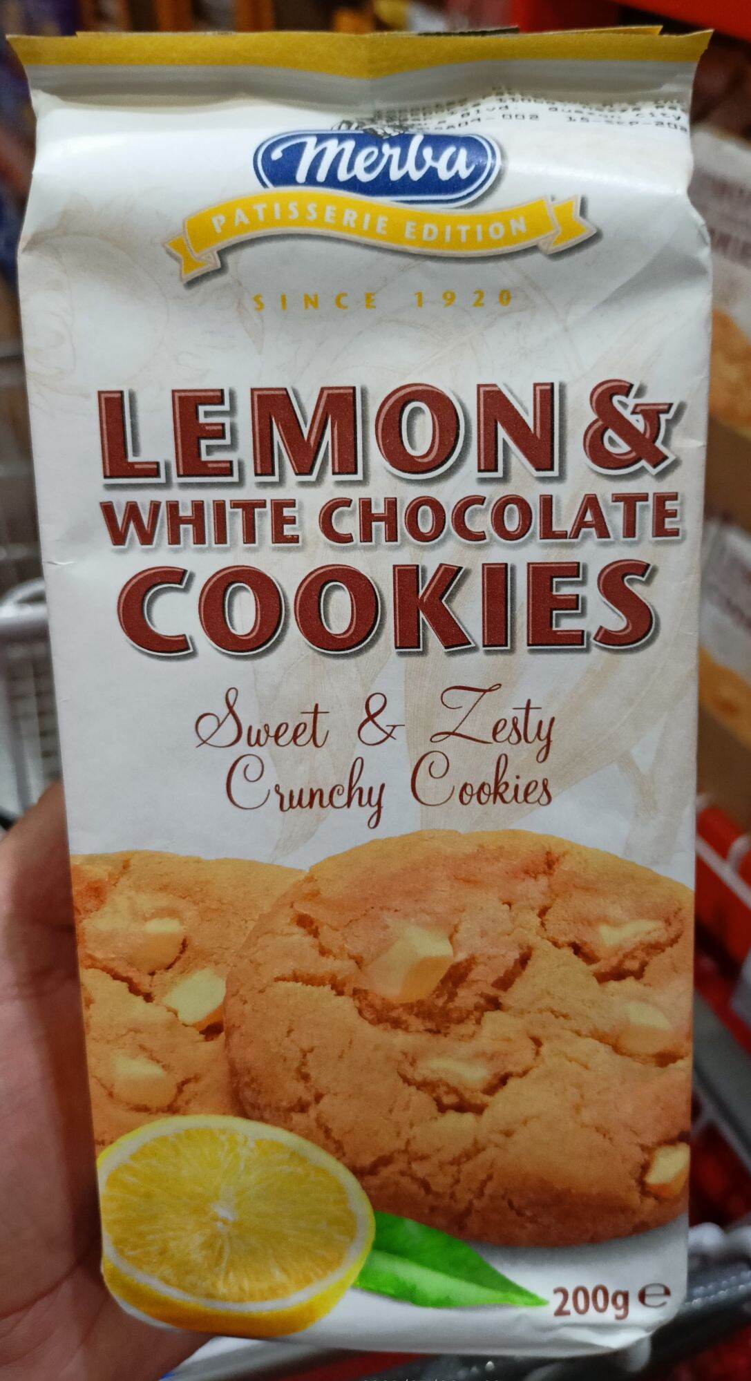 Merba Lemon & White Chocolate Cookies 200g | Lazada PH