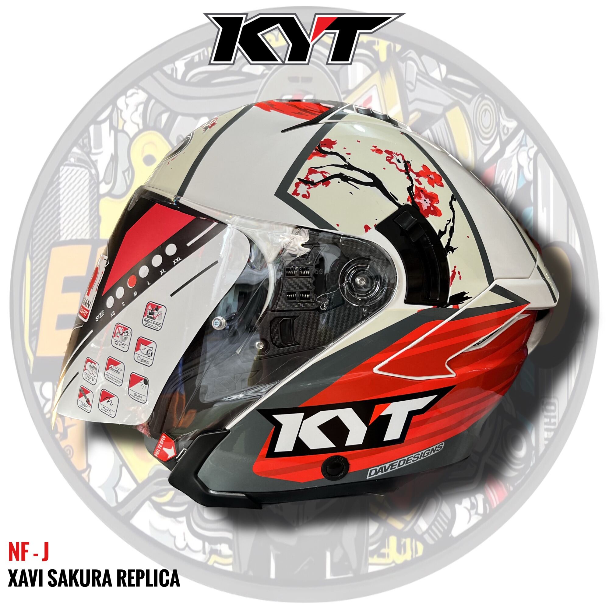 kyt nfj half face dual visor helmet | Lazada PH