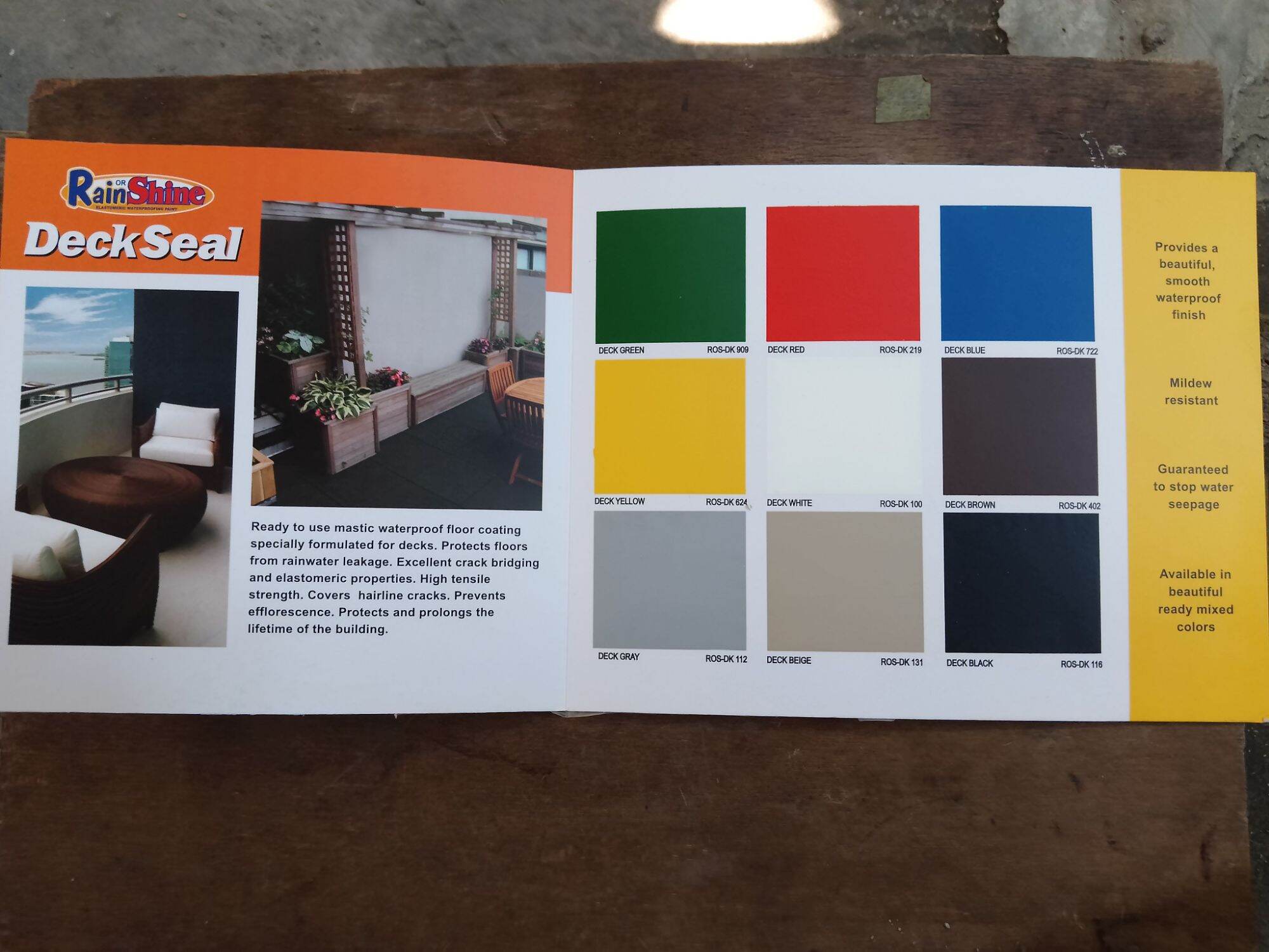 RAIN OR SHINE DECK SEAL COLOR CHART COMPLETE GUIDE | Lazada PH