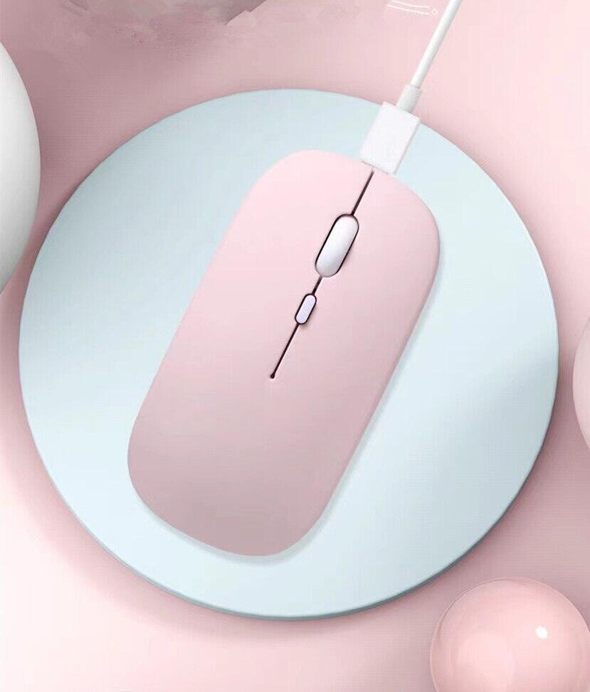 Macaron Rechargeable Wireless Bluetooth Mouse 2.4G USB Mice For Android ...