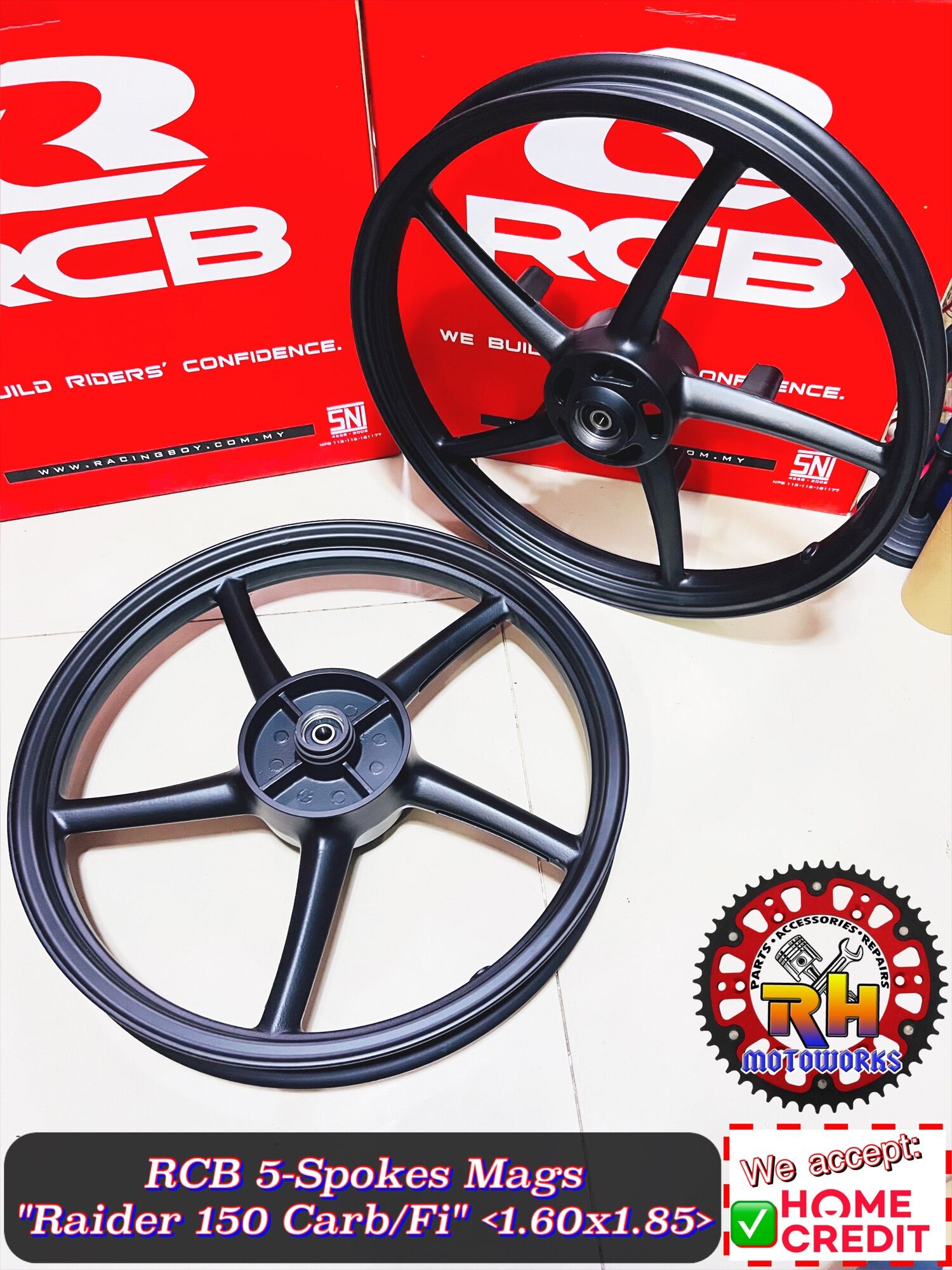 RCB (5 Spokes) Mags for Raider 150 Carb/Fi | Lazada PH