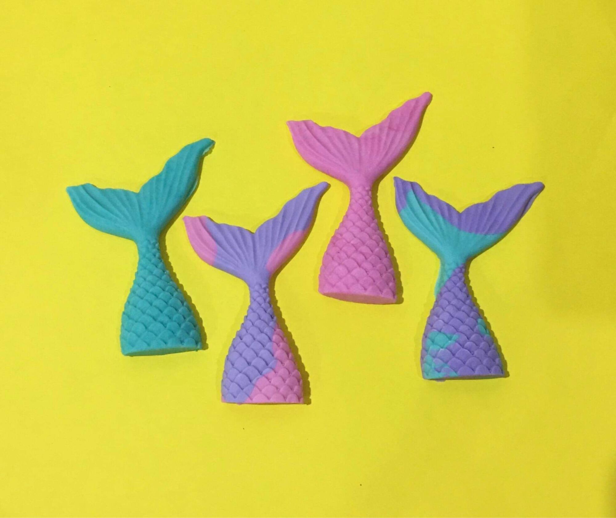 4pcs Mermaid Tail Edible Cake Topper Medium Lazada Ph