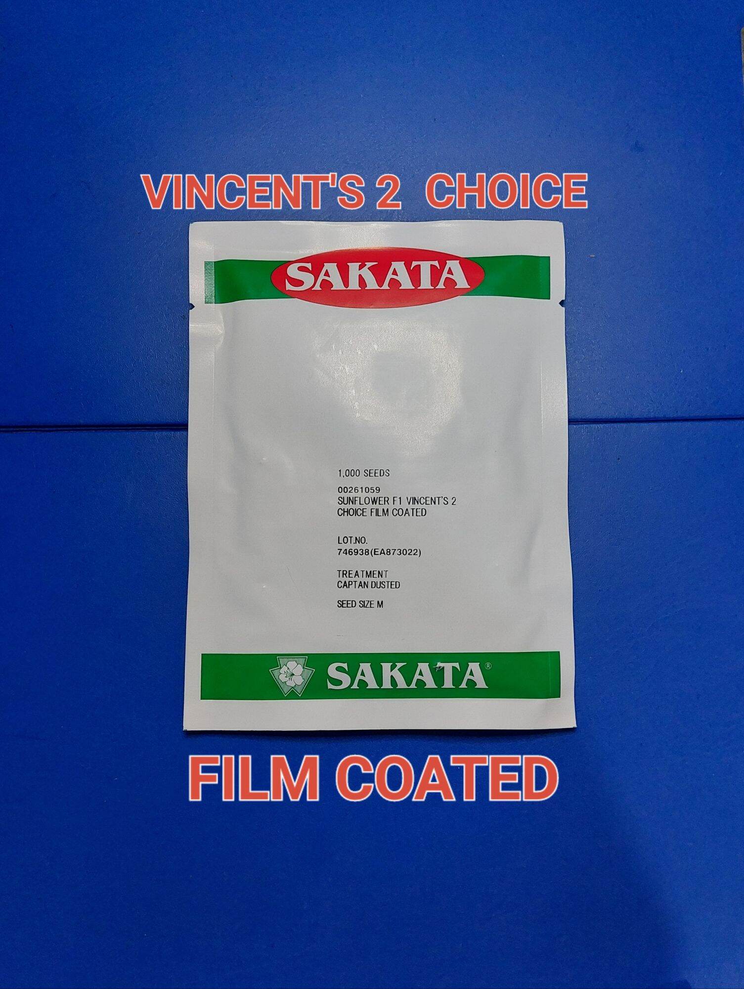 Sunflower F1 VINCENT'S 2 CHOICE FILM COATED (1000 seeds) by Sakata ...