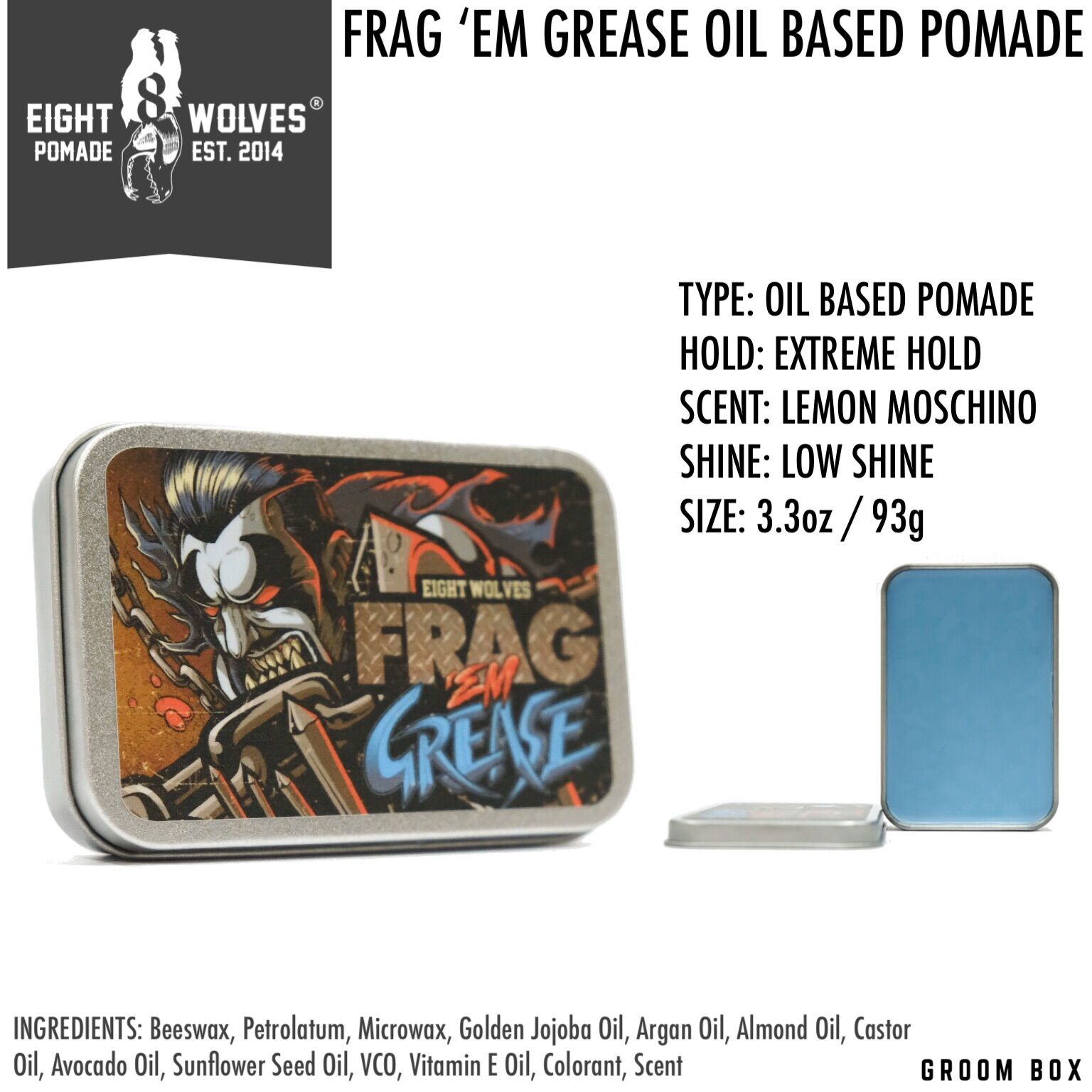 Eight Wolves Frag ‘Em Grease Oil Based Pomade | Lazada PH