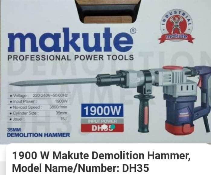 MAKUTE 1900W Demolition Hammer/Chipping Gun ; Japan Technology ...