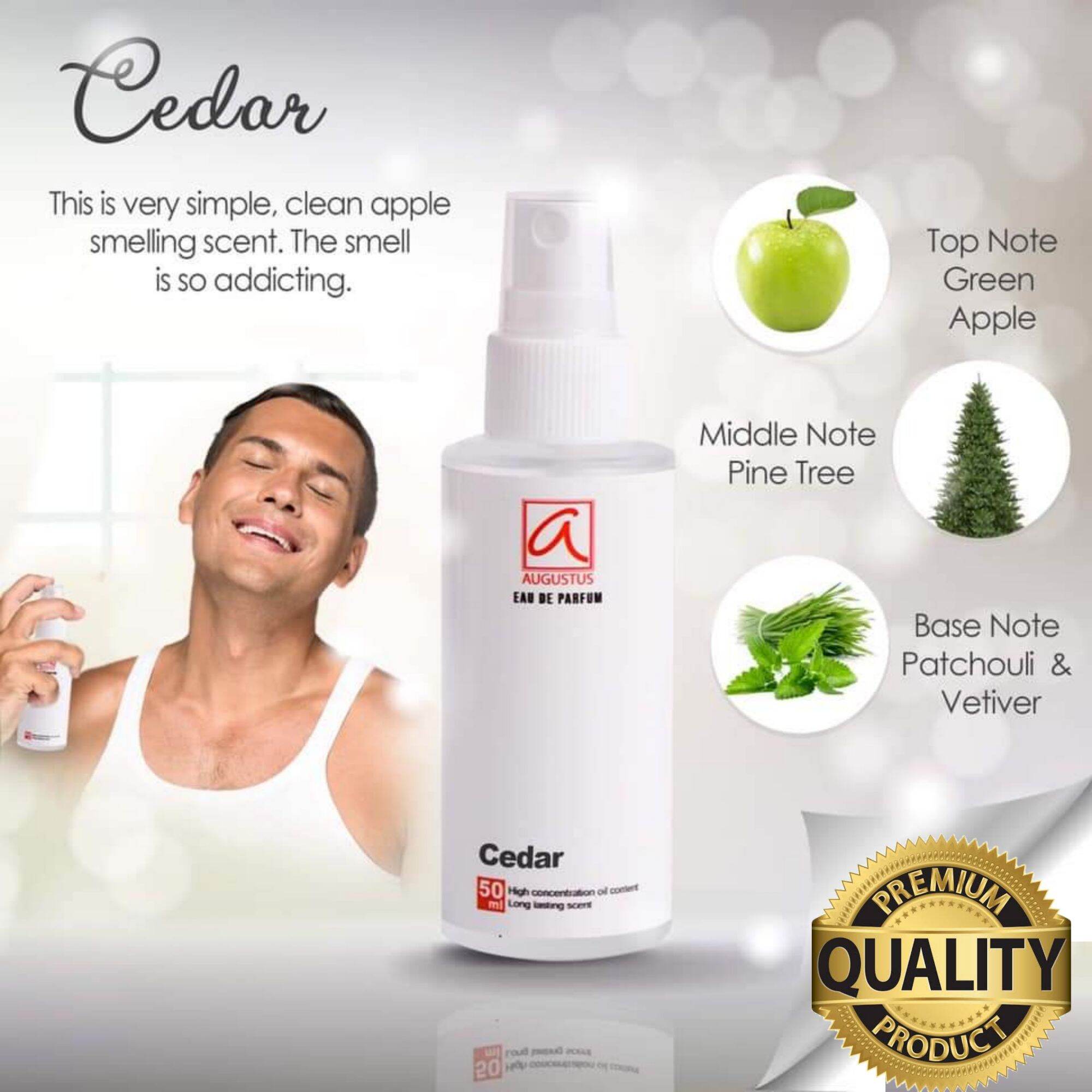 AUGUSTUS PERFUME FOR MEN intense aqua galbanum cedar | Lazada PH