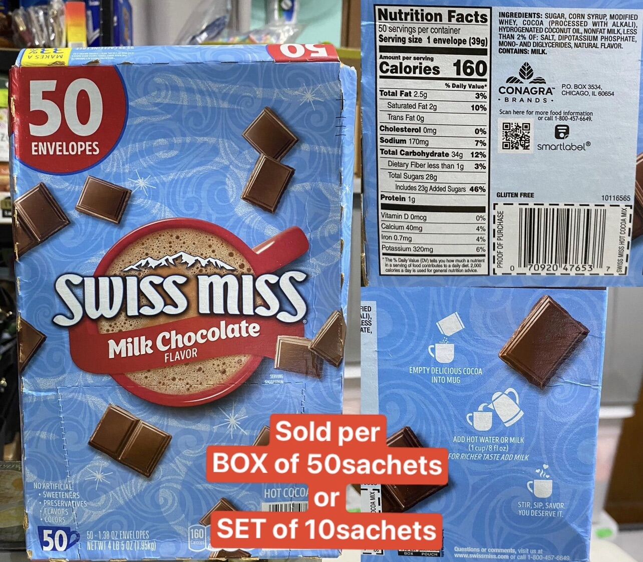 Swiss Miss Milk Chocolate mix 1.38oz/sachet 🇺🇸 | Lazada PH