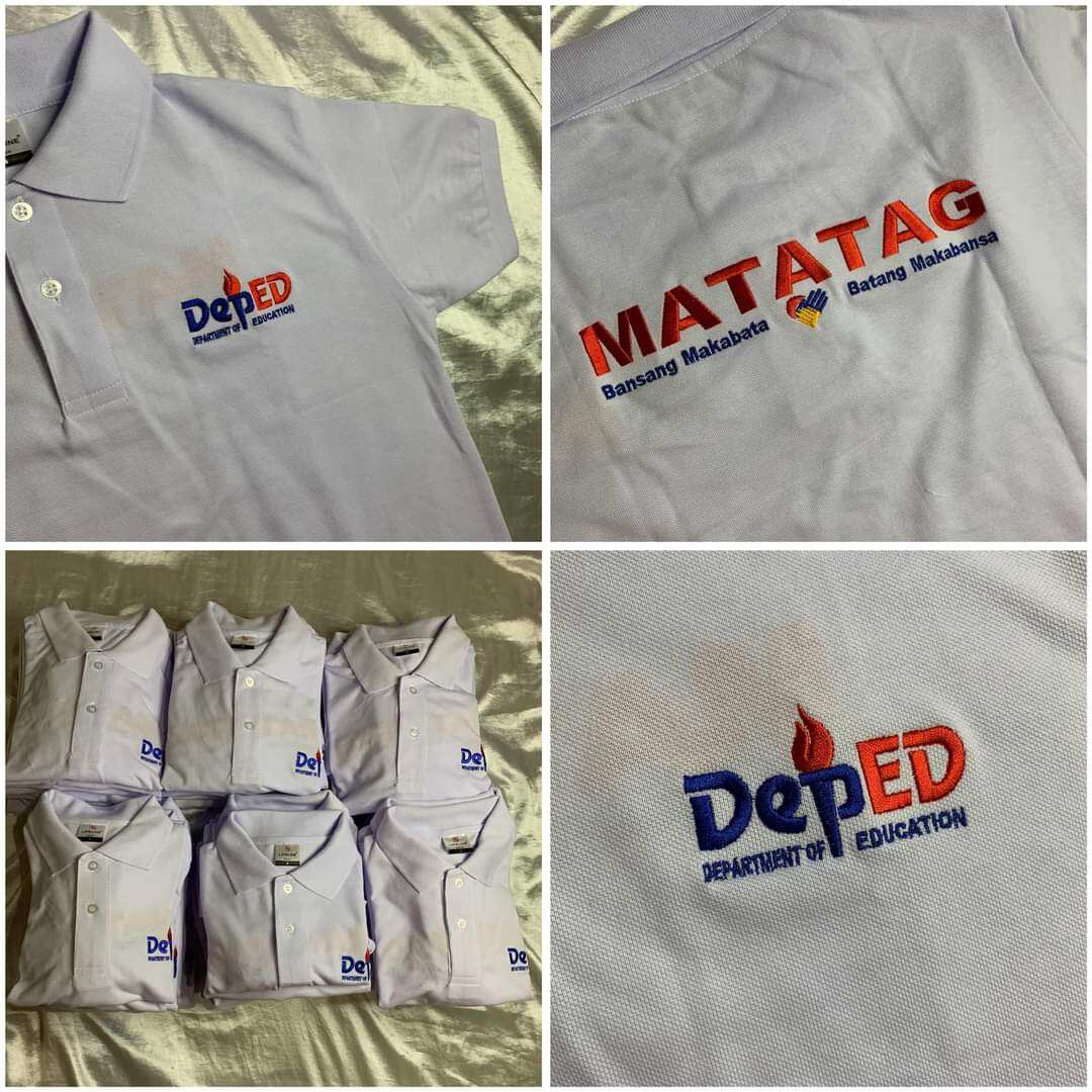 EMBROIDERED DEPED MATATAG WHITE POLO SHIRT | Lazada PH