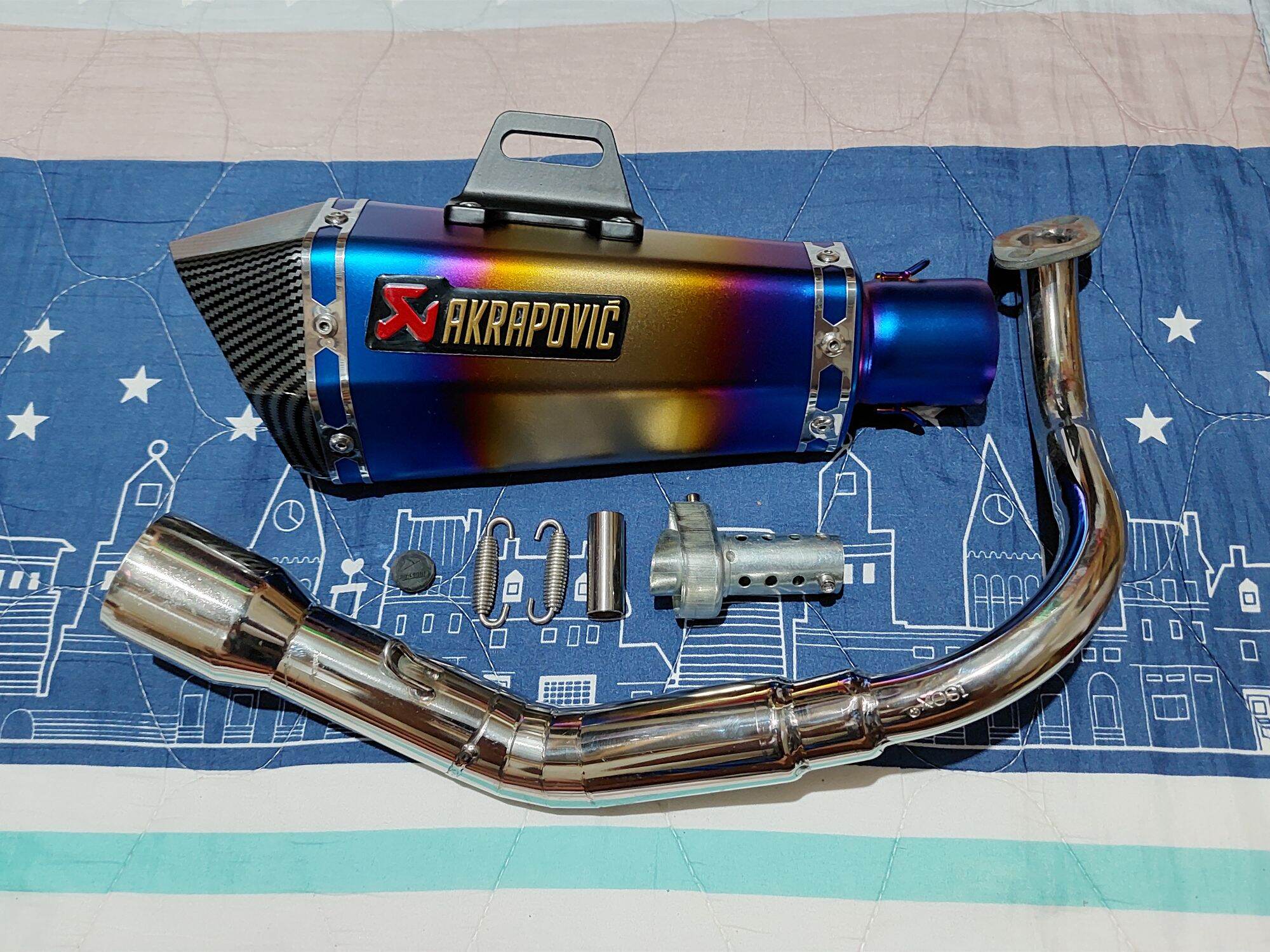 HONDA CLICK 125 AND 150 AKRAPOVIC PIPE FULL SET ( PLUG AND PLAY ...