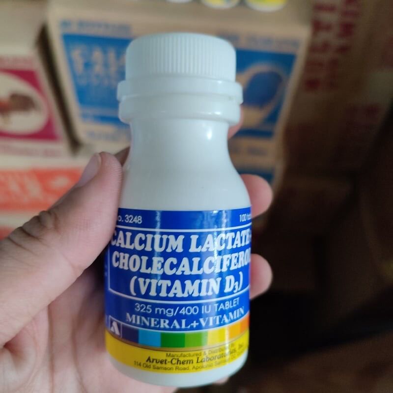 Arvet Calcium Lactate for Fighting Cocks (100 Tablet/Bottle) And ...