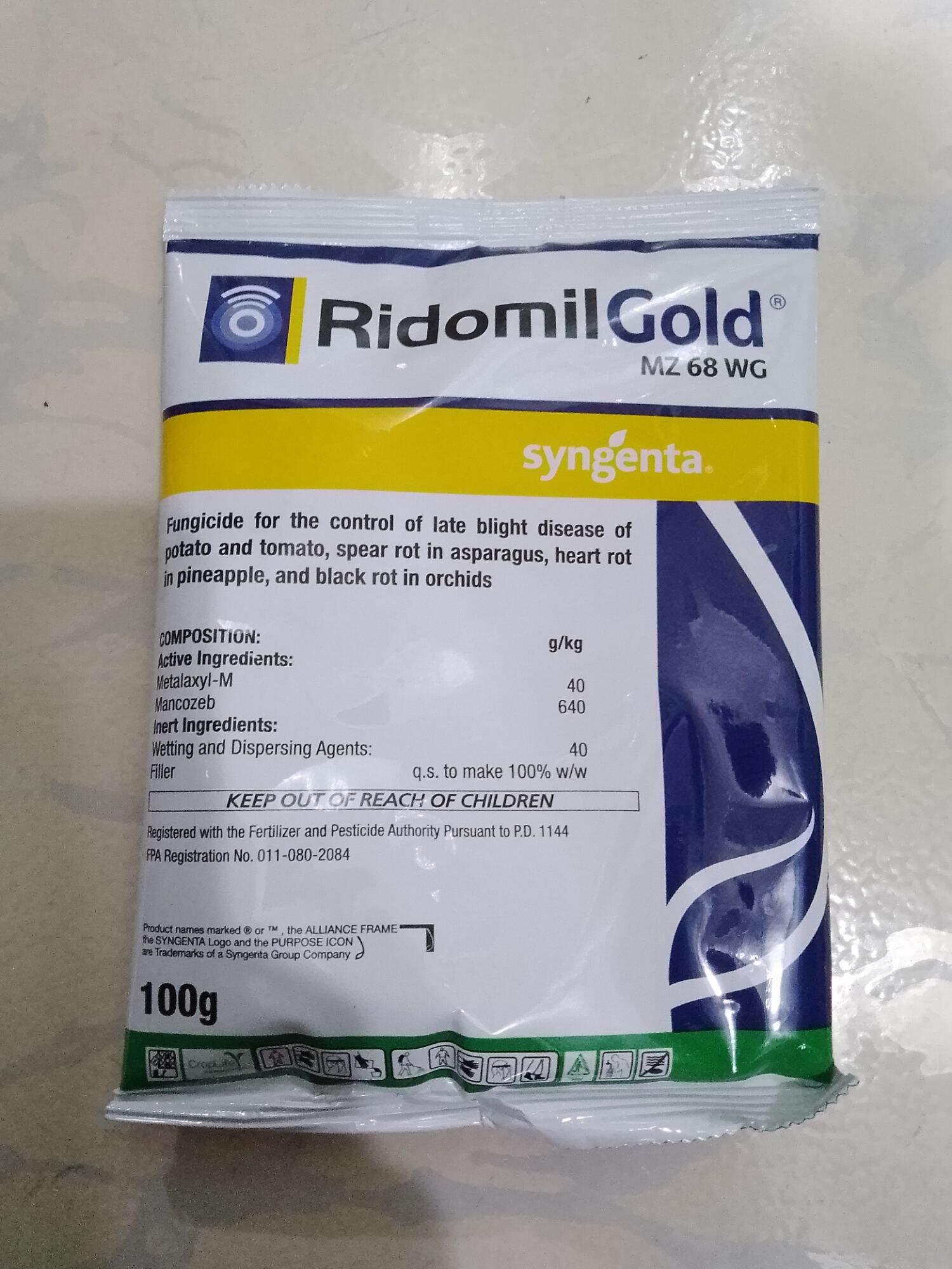 RIDOMIL GOLD 68-M+ METALAXYL MANCOZEB FUNGICIDE) 100 GRAMS) SYNGENTA ...