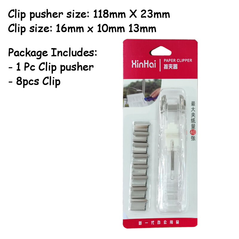 Portable Handheld Paper Clam Push Clip Dispenser Large Size Fast Paper ...