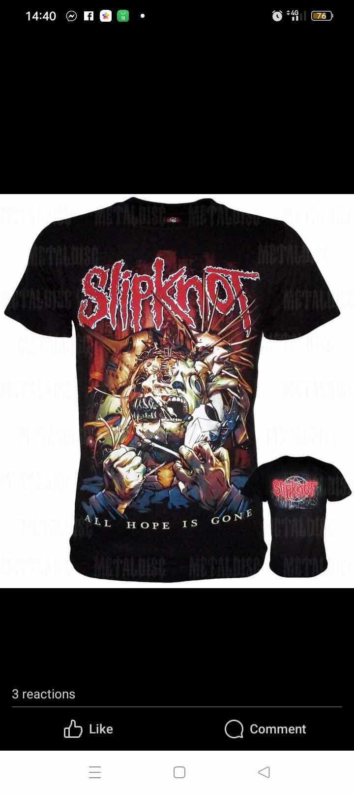 Vintage Style Rockband Tees Slipknot All Hope Modern Bootleg Rock Yeah ...