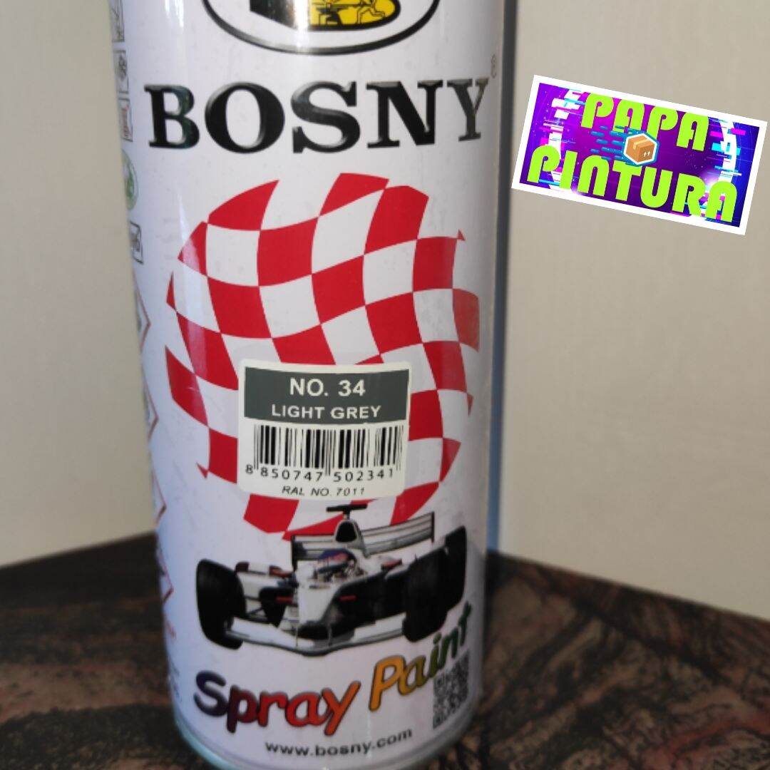 BOSNY SPRAY PAINT LIGHT GREY NO.34 | Lazada PH