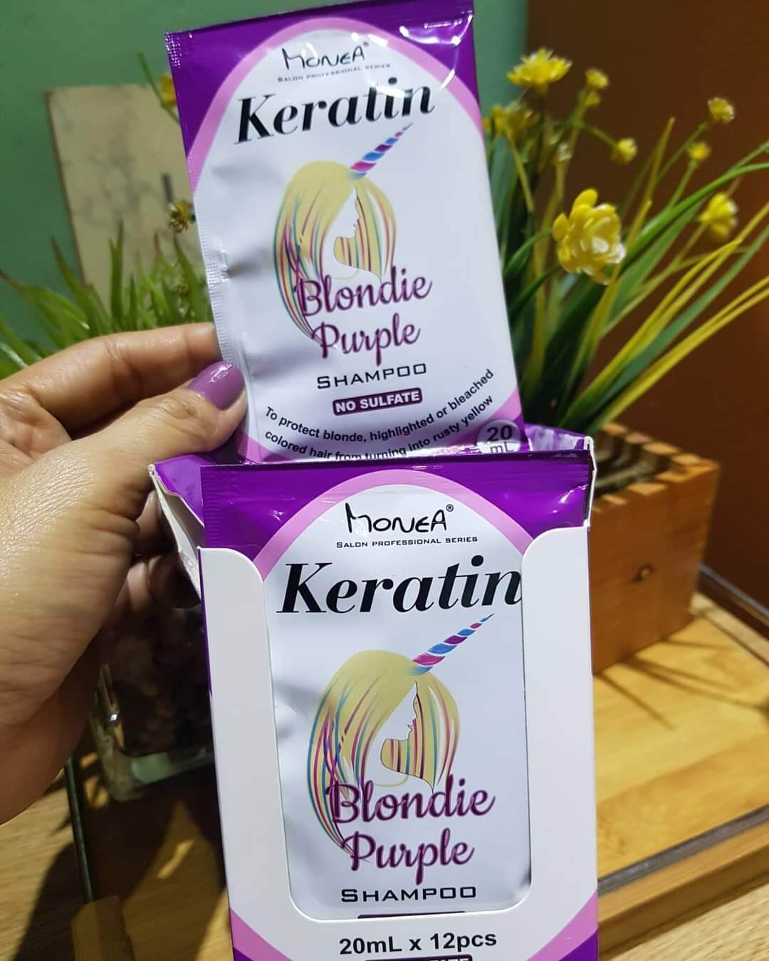 Monea Purple shampoo sachet (1dozen/12pcs) | Lazada PH