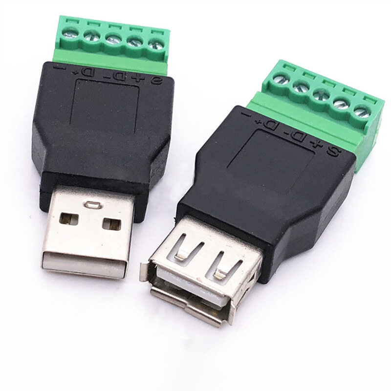 1Pcs USB 2.0 Type Male Female Turn 5Pin Terminal USB Turn Terminal ...