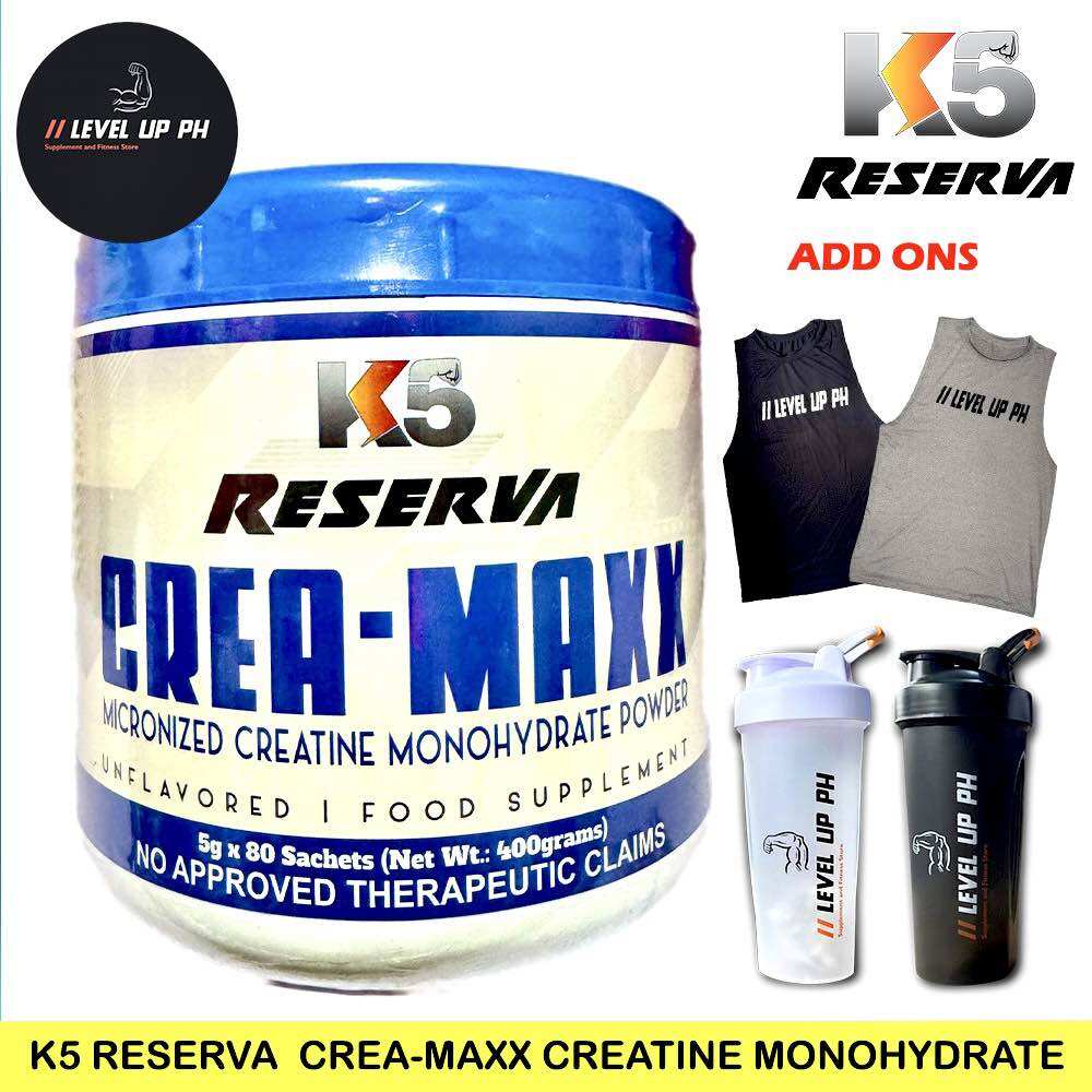 K5 CREA-MAXX CREATINE MONOHYDRATE 40 or 80 SERVINGS with AVAILABLE ...