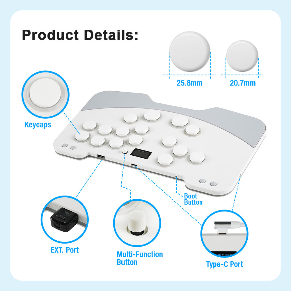 Duelpad Zen Metal Game Keyboard Controller Ergonomic Leverless Ergo ...