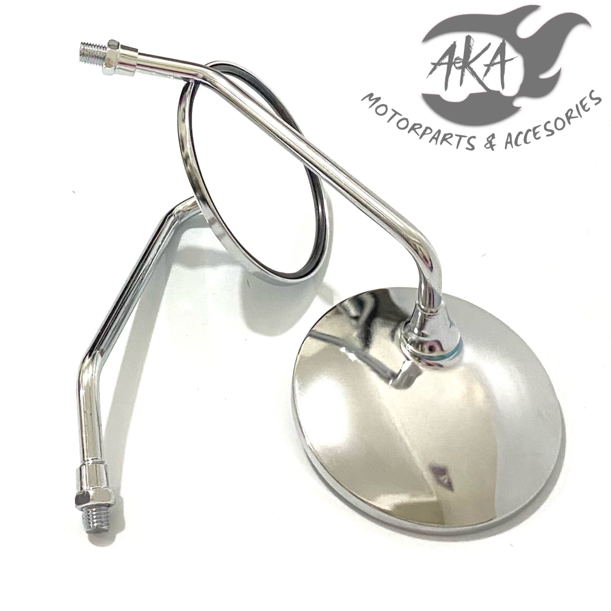 LTC 3016 1PAIR HONDA ROUND SIDE MIRROR SILVER LONG STEM | Lazada PH
