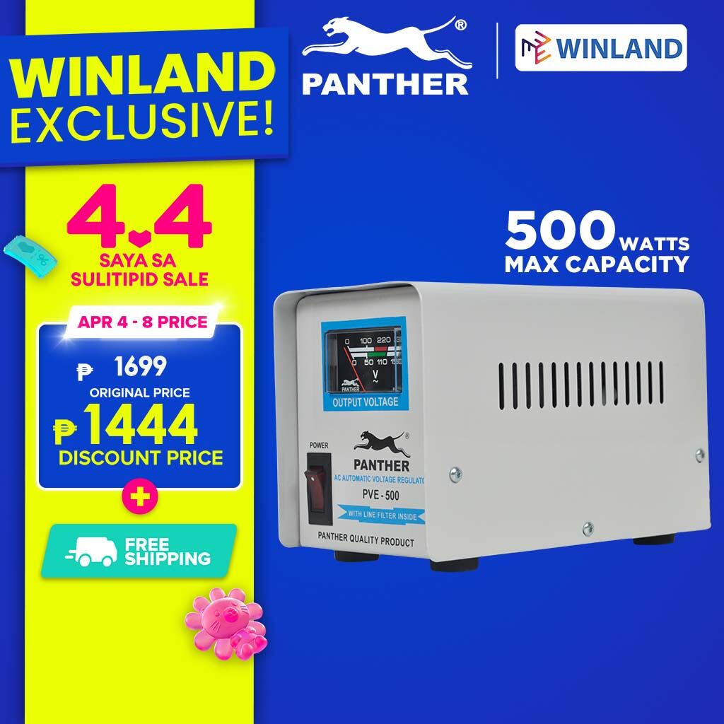 Panther by Winland PVE 500 AVR Relay Type, 220V AC Output, Automatic Voltage Regulator / Voltage ...