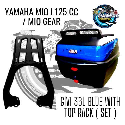 ( MIO I / MIO GEAR ) GIVI 36L AND EAGLE BRACKET SET FOR YAMAHA MIO I ...