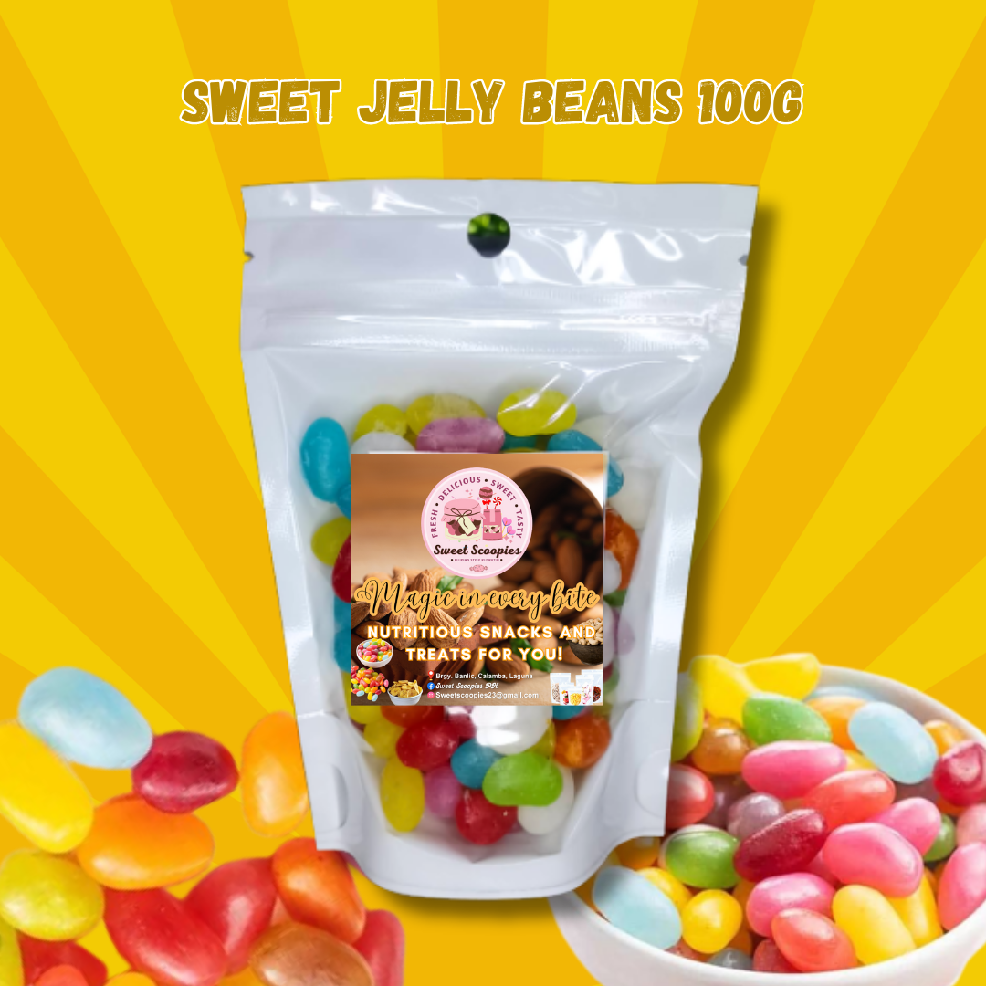 Sweet Colorful Jelly Beans Treats Gummies in Pouch 100g Pinoy Kutkutin ...