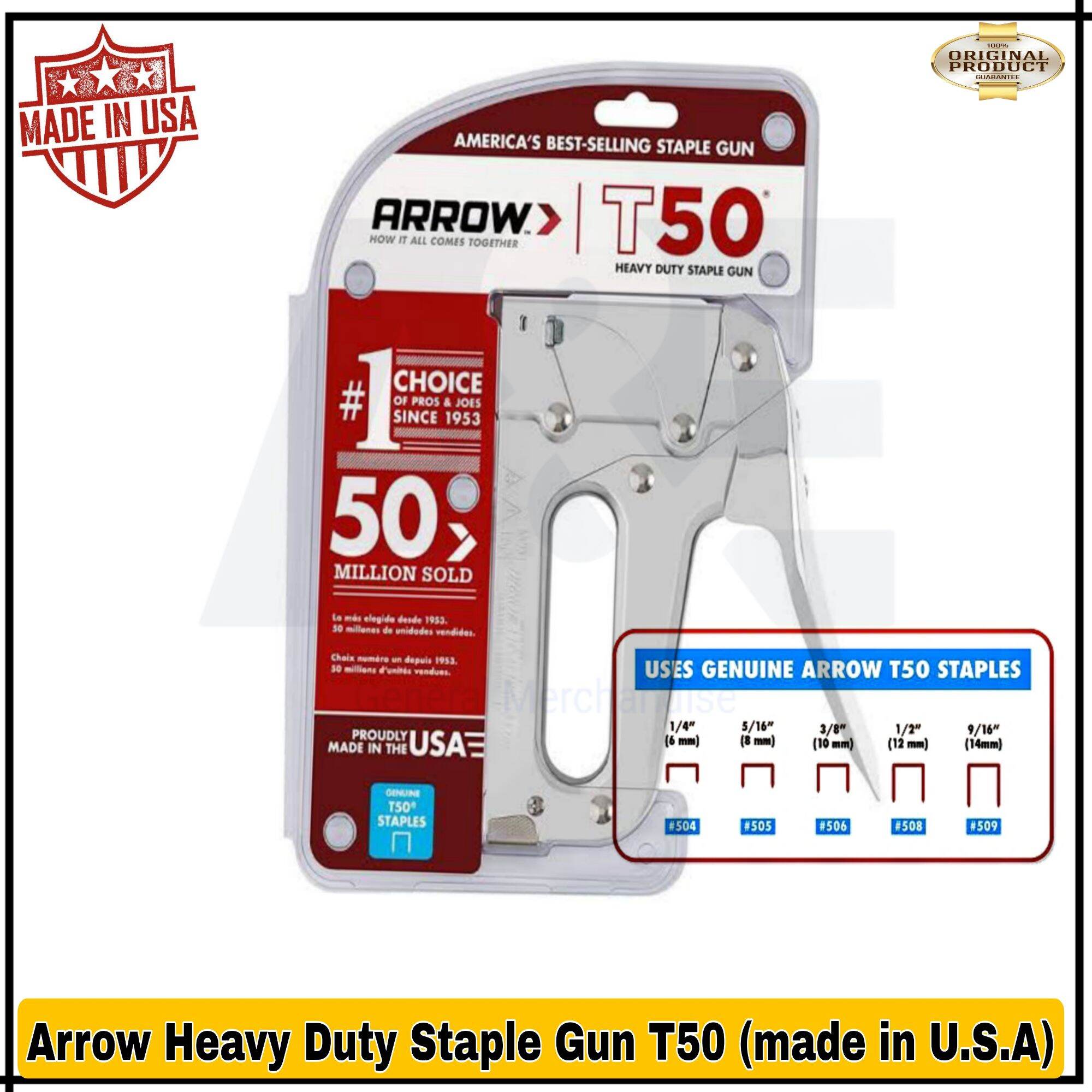 Arrow Heavy Duty Gun Tacker T50 (Made in U.S.A) | Lazada PH
