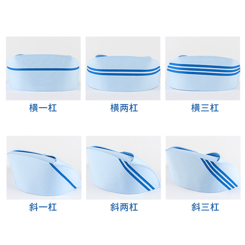 Nurse Hat Female Thick White Swallow Tail Hat Hospital Pink Blue Plus ...