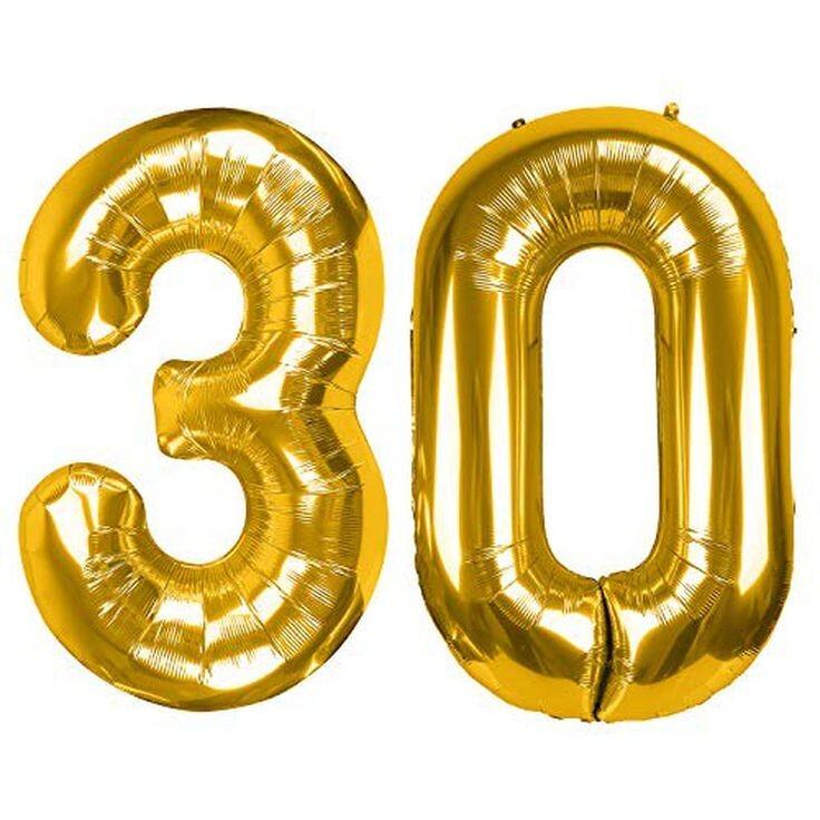 Number 30 Balloon Gold 16 inches | Lazada PH