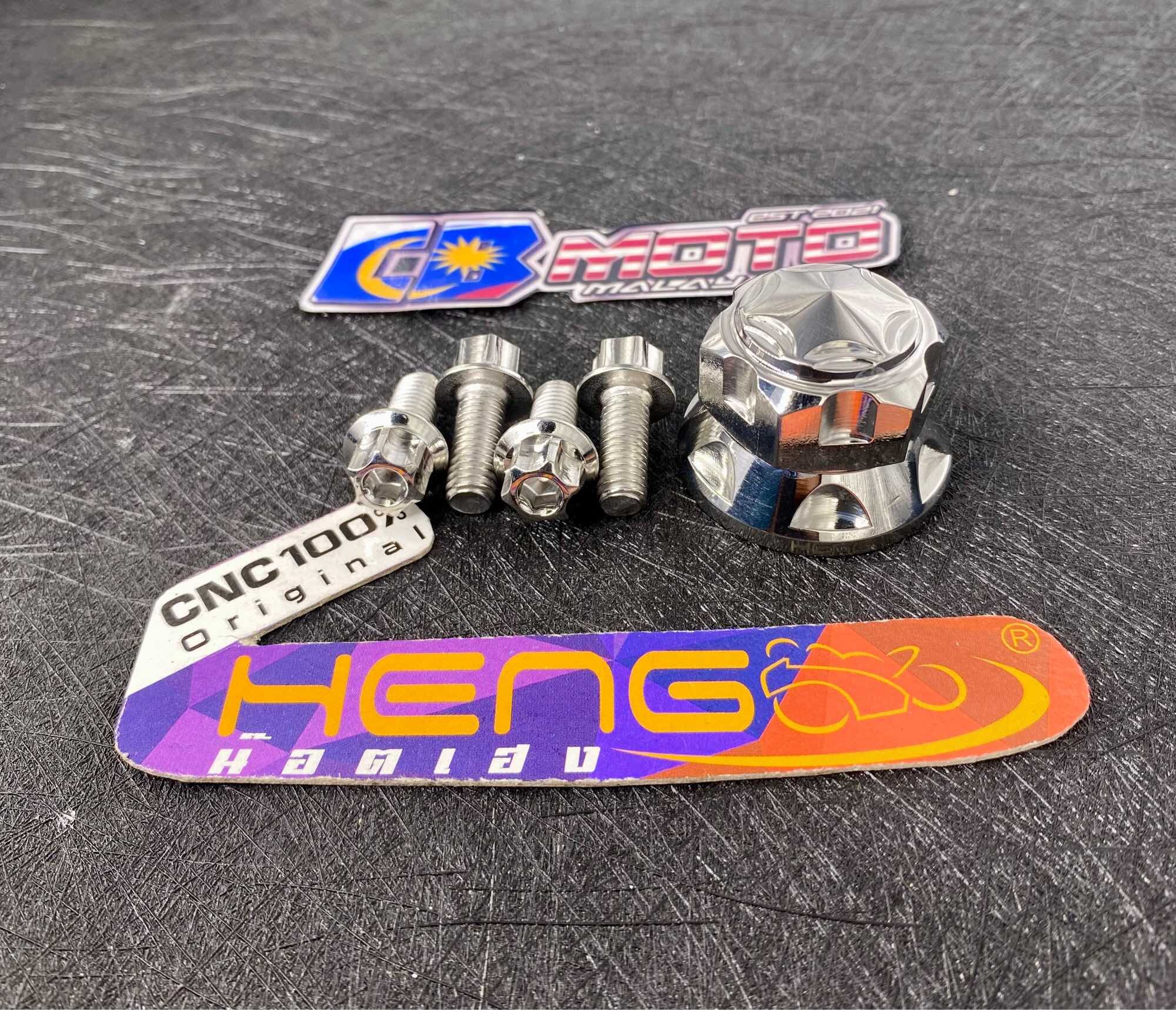 HENG REAR NUT FOR NMAX V1, V2, & V2.1 / AEROX V1 & V2 CNC TITANIUM ...