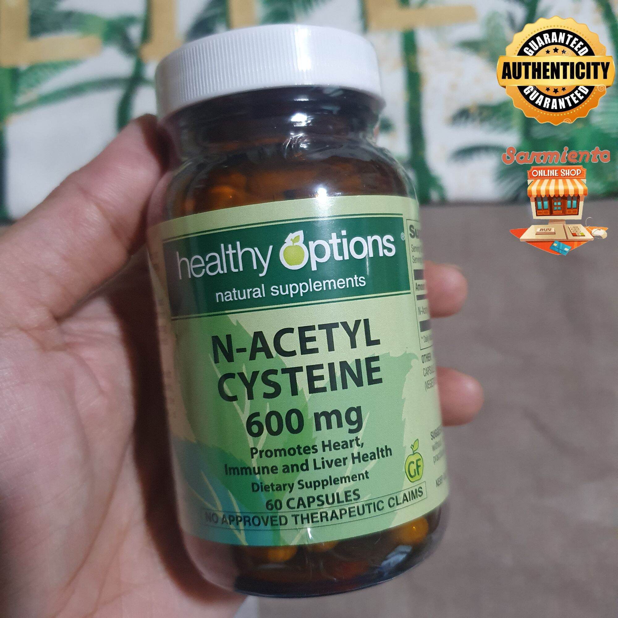 N-Acetyl Cysteine NAC 600mg 60 capsules Healthy Options | Lazada PH