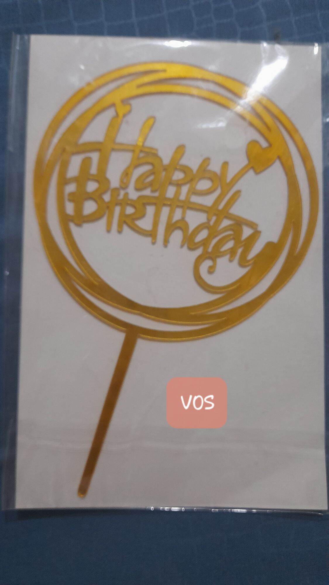 Happy Birthday Cake Topper Gold | Lazada PH