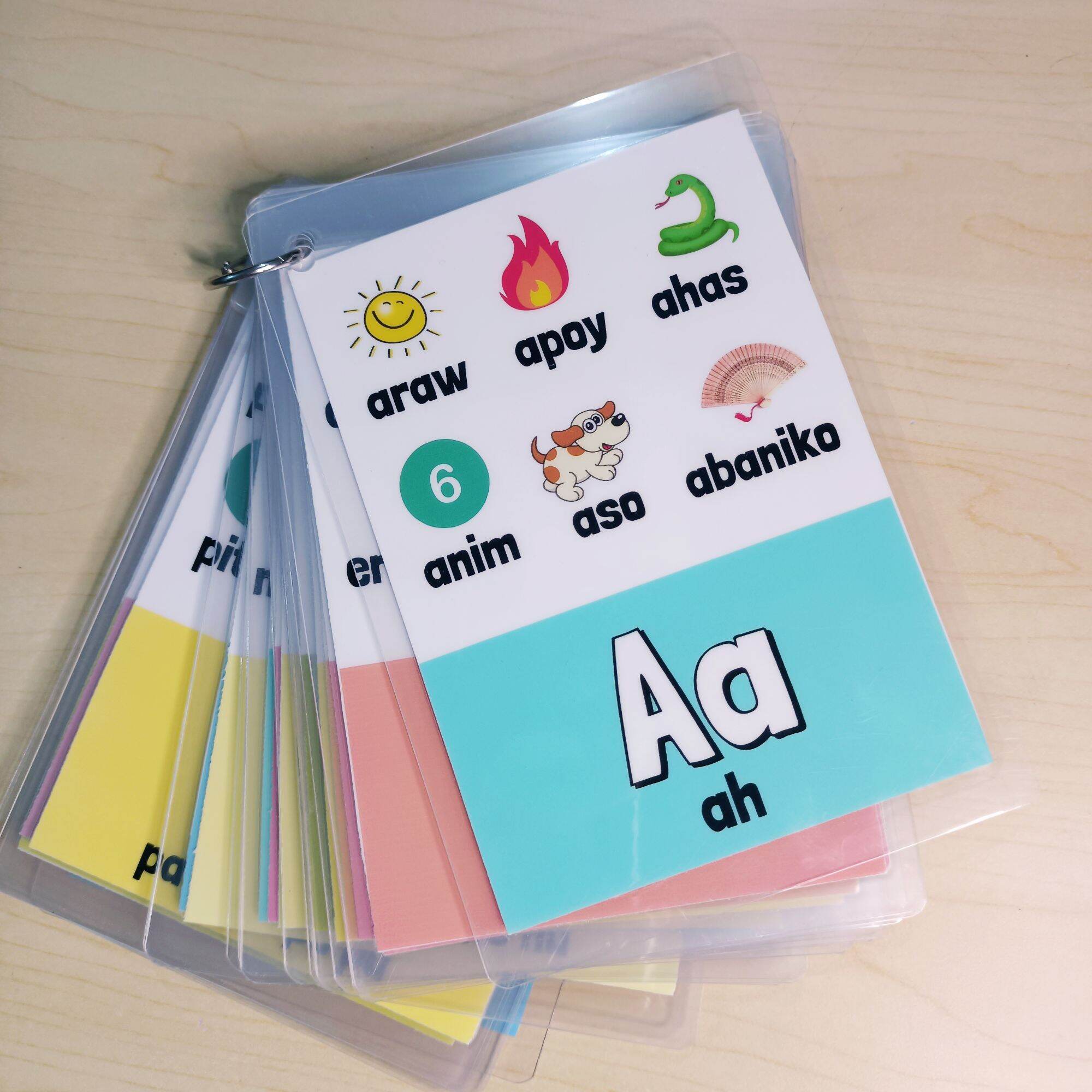 KIDSZOE filipino tagalog educational laminated flash cards colors ...