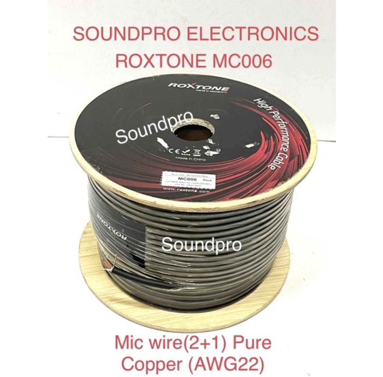 ORIGINAL ROXTONE MC-006 Stereo (2+1) FLEXIBLE Microphone Wire (1roll ...
