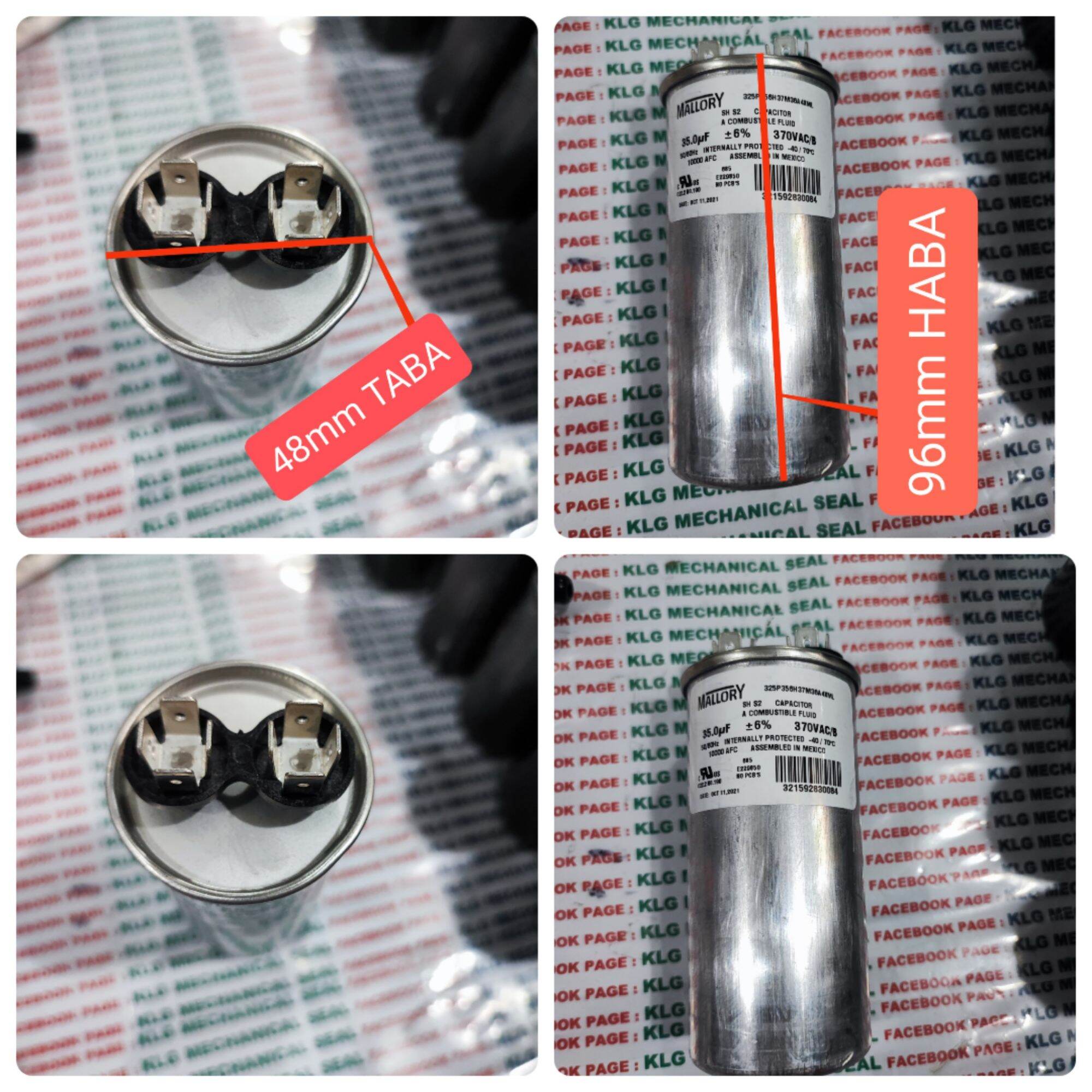 Mallory 35uf 370v capacitor | Lazada PH