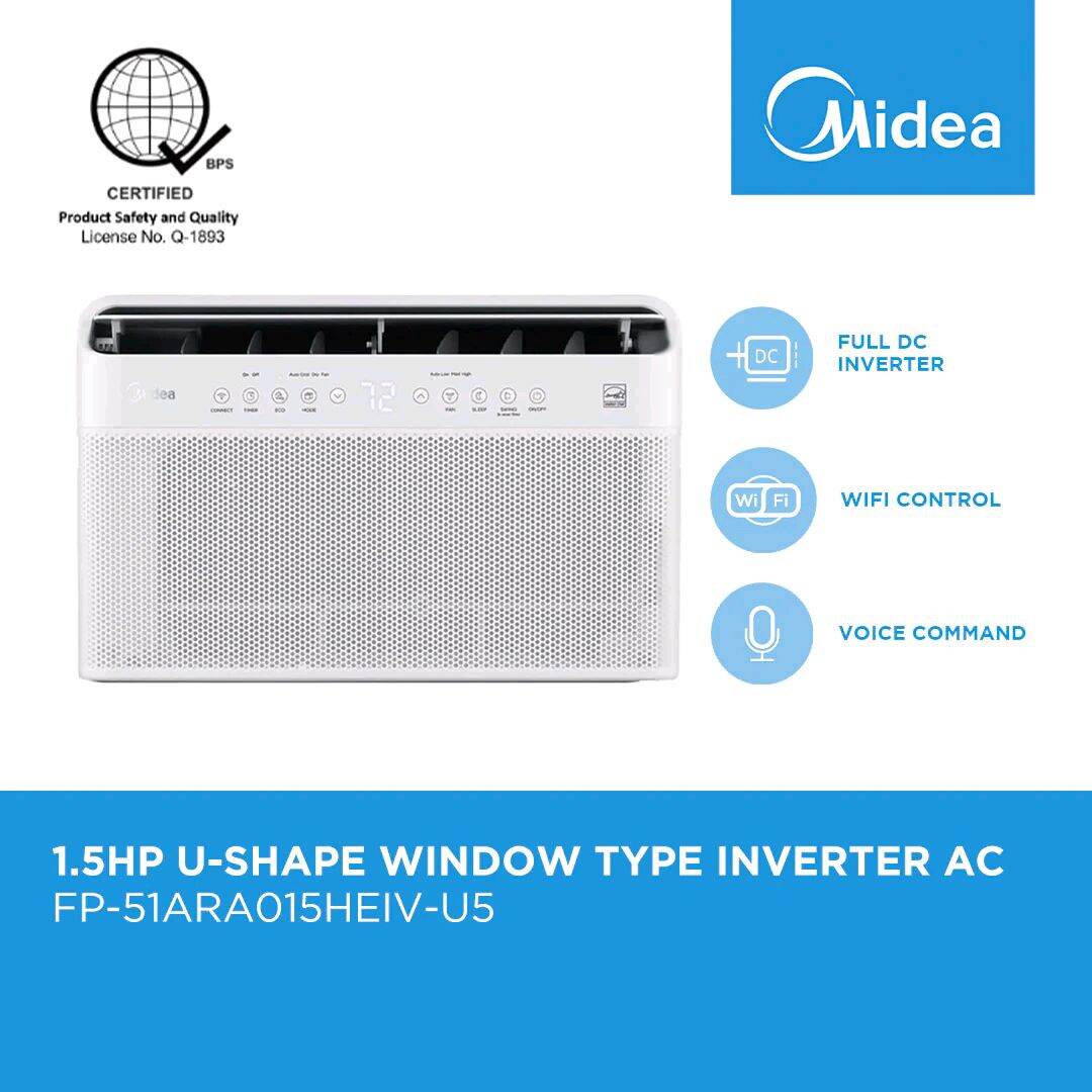 Midea Window Type Aircon Inverter 1.5HP FP-51ARA015HEIV-U5 | Lazada ...