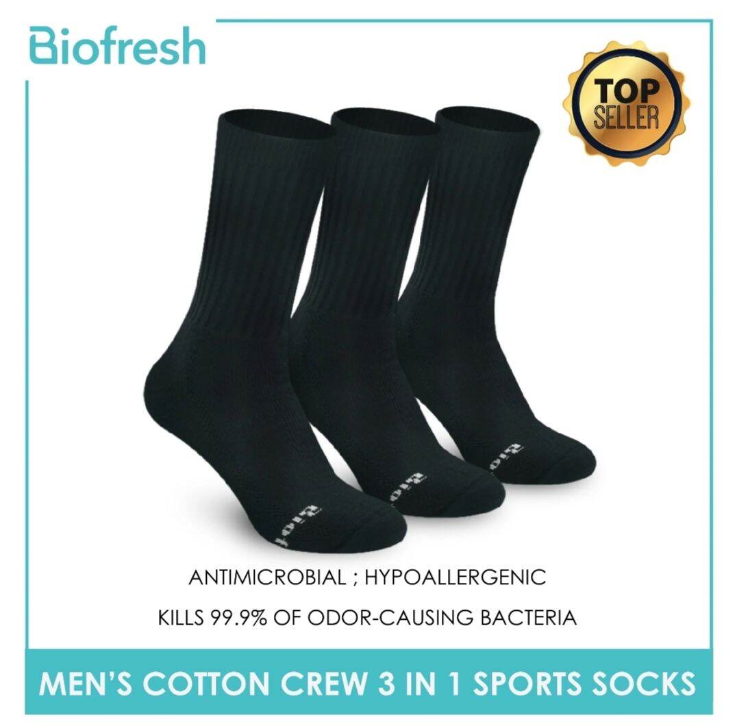 Biofresh RMSKG20 Men's Thick Cotton Crew Sports Socks 3 pairs in a pack ...