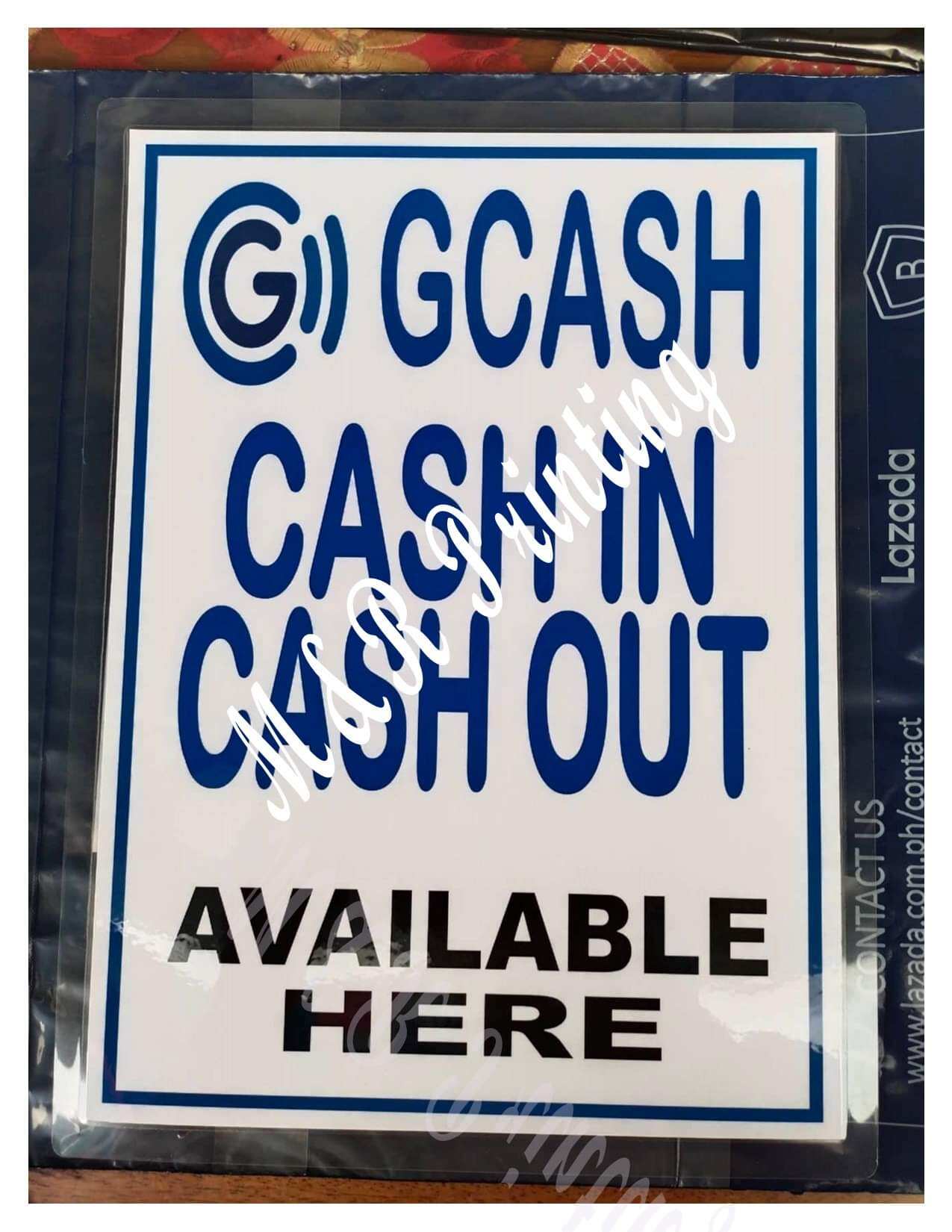 Gcash cash in WHITE SIGNAGE LAMINATED | Lazada PH
