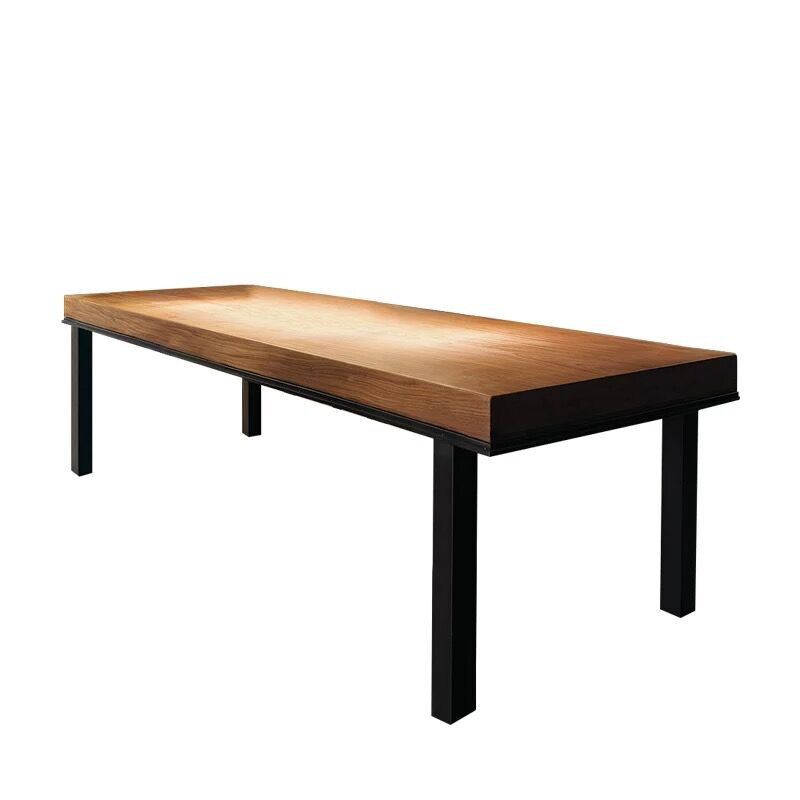 Retro Industrial Style Solid Wood Long Table Creative Table and Chair ...