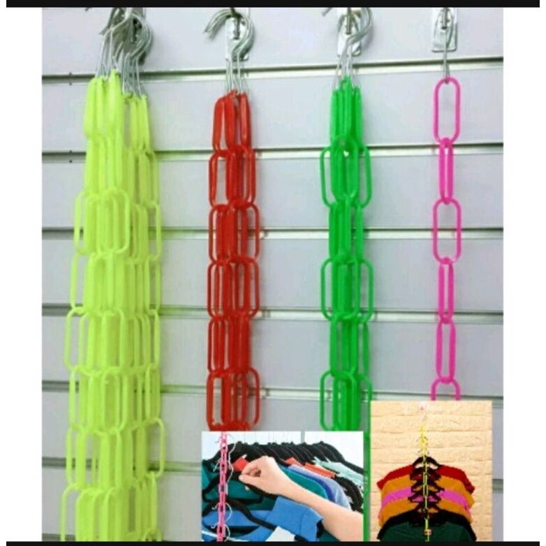 PLASTIC & METAL CHAIN CLOTHES ORGANIZER | Lazada PH