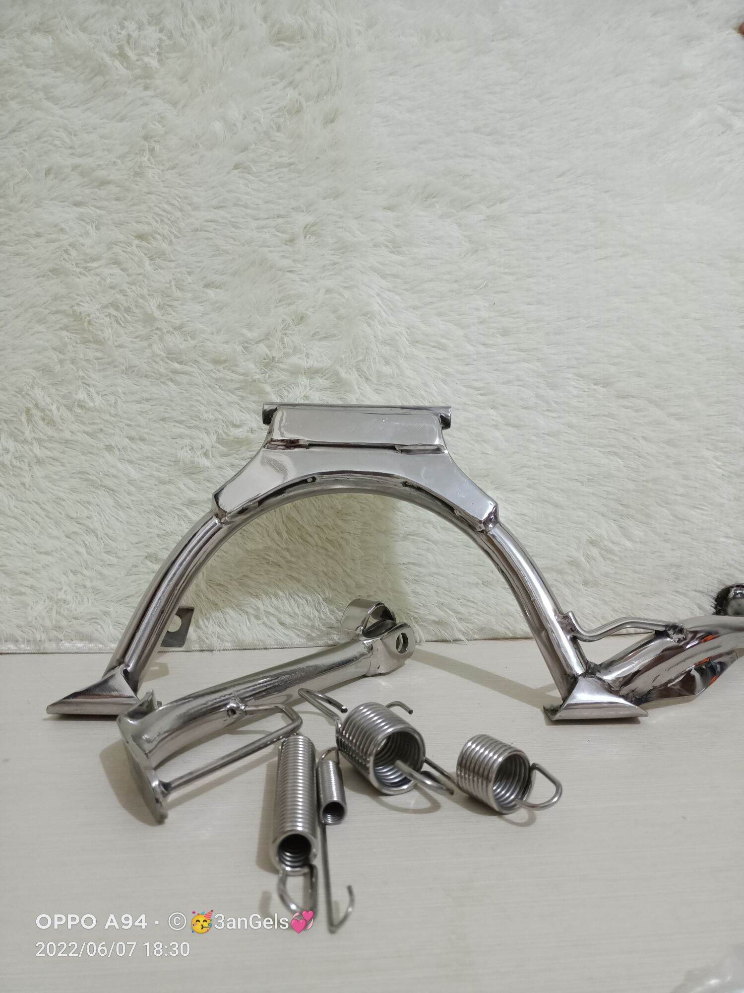 YAMAHA NMAX 155 V1 STAINLESS SIDE AND CENTER STAND WITH 4 STAINLESS ...
