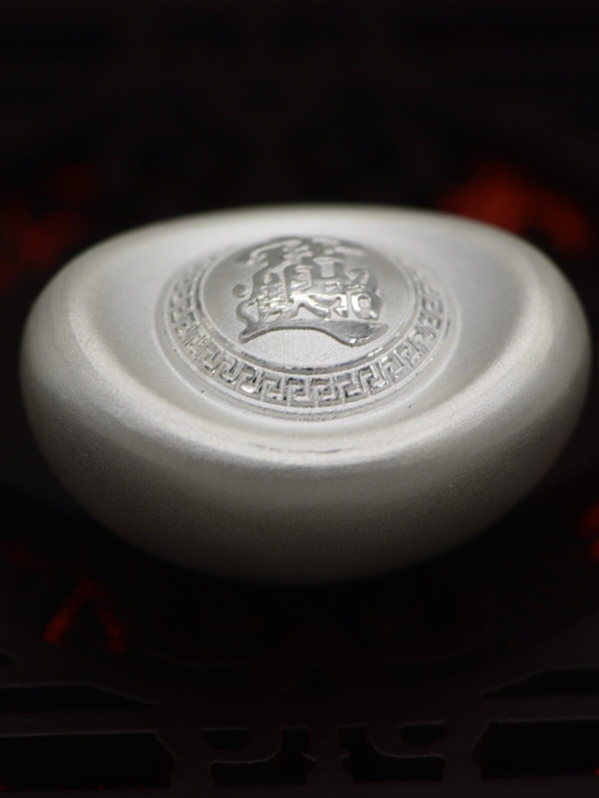 Solid 9999 Pure Silver Ingot Investment Ornament Antique Style Solid ...