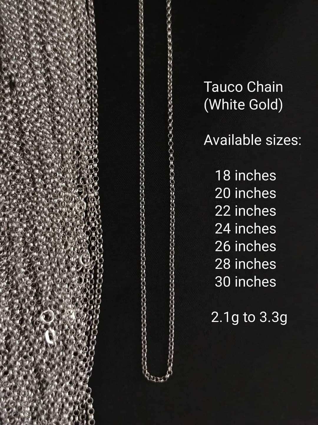 WHITEGOLD TAUCO CHAIN 18K JAPAN GOLD PAWNABLE | Lazada PH