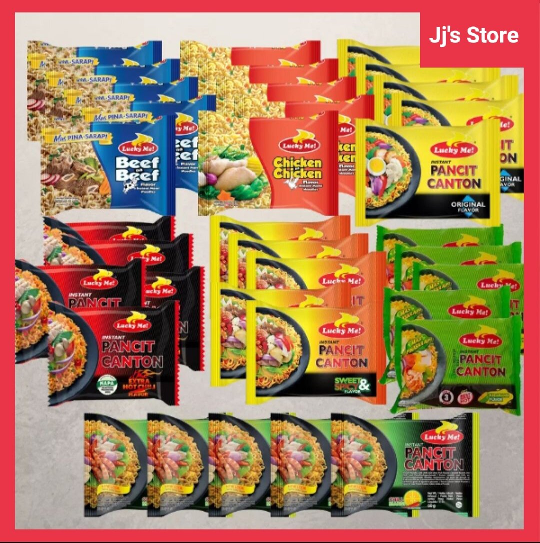 ASSORTED GROCERY PACKAGE SET W | 35 PIECES DRY PACKET NOODLES | 10 ...
