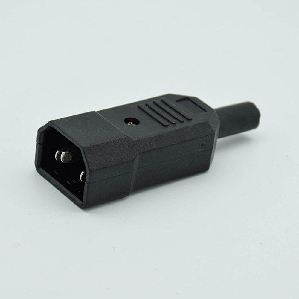 3 pin Socket Plug Receptacles IEC Straight Cable Plug Black C13 C14 ...