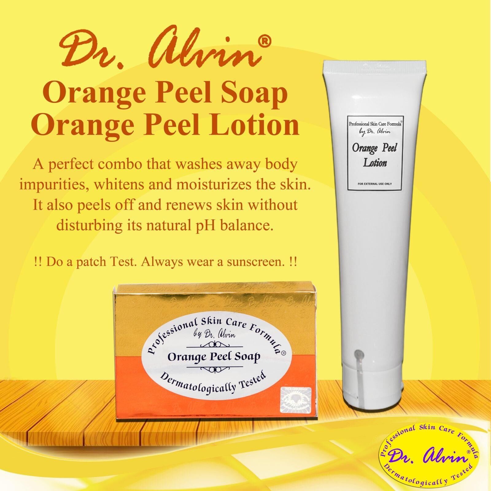 Dr. Alvin Orange Peel Lotion 120ml + Orange Peel Soap 135g | Lazada PH