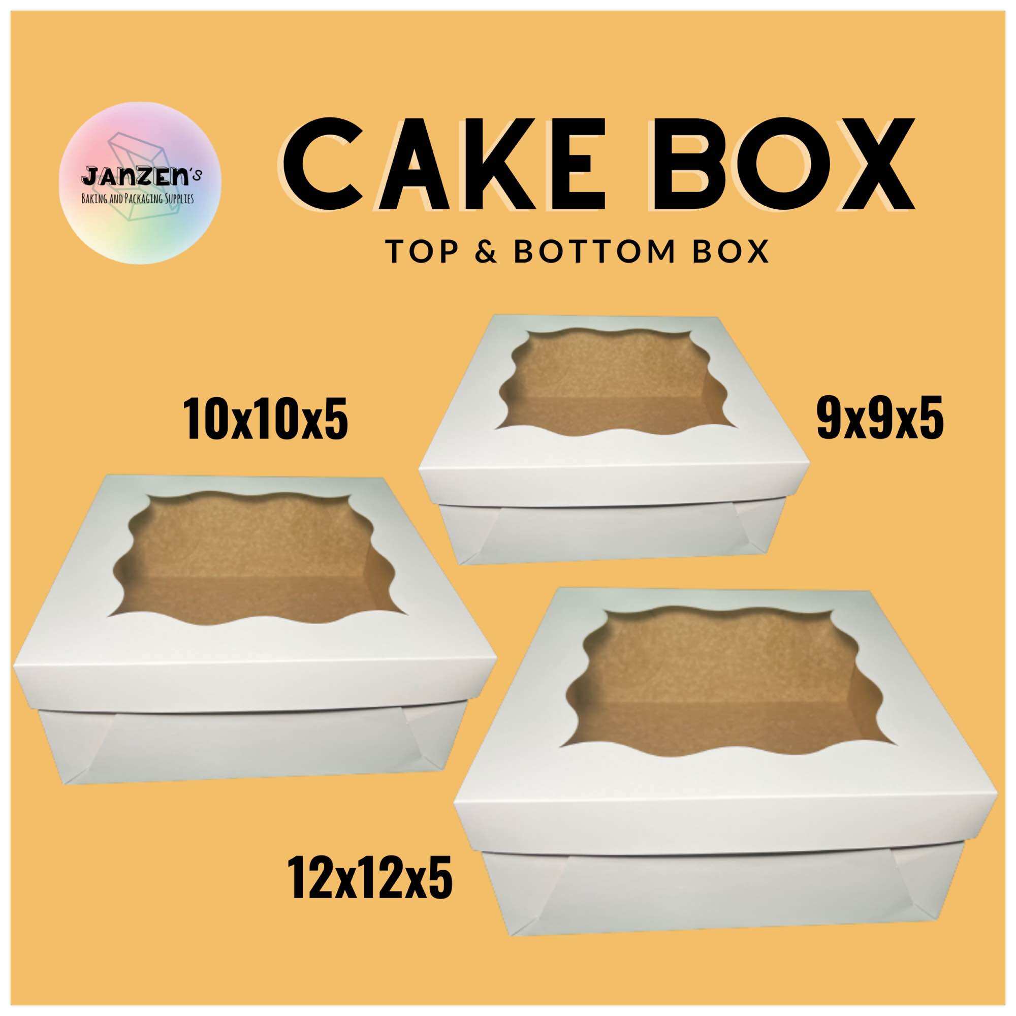 5 pieces CAKE BOX 9x9x5 10x10x5 12x12x5 Top and Bottom | Lazada PH