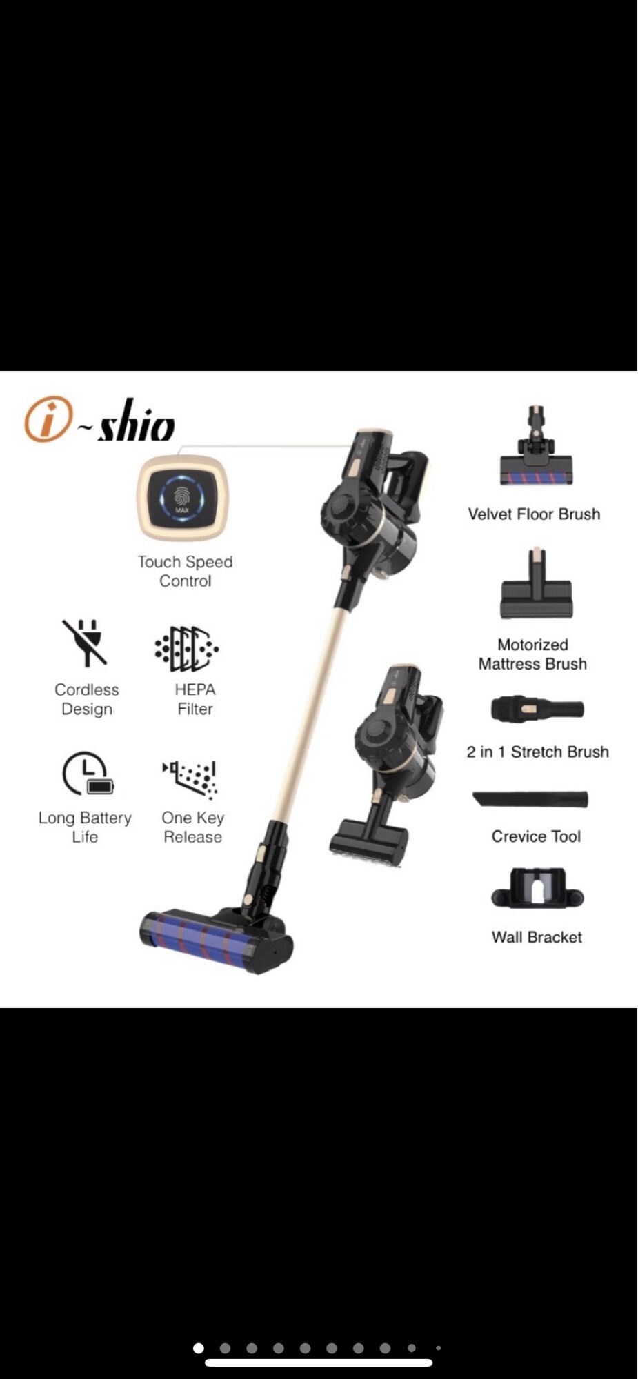 Ishio Wireless Rechargeable Vacuum Cleaner | Lazada PH