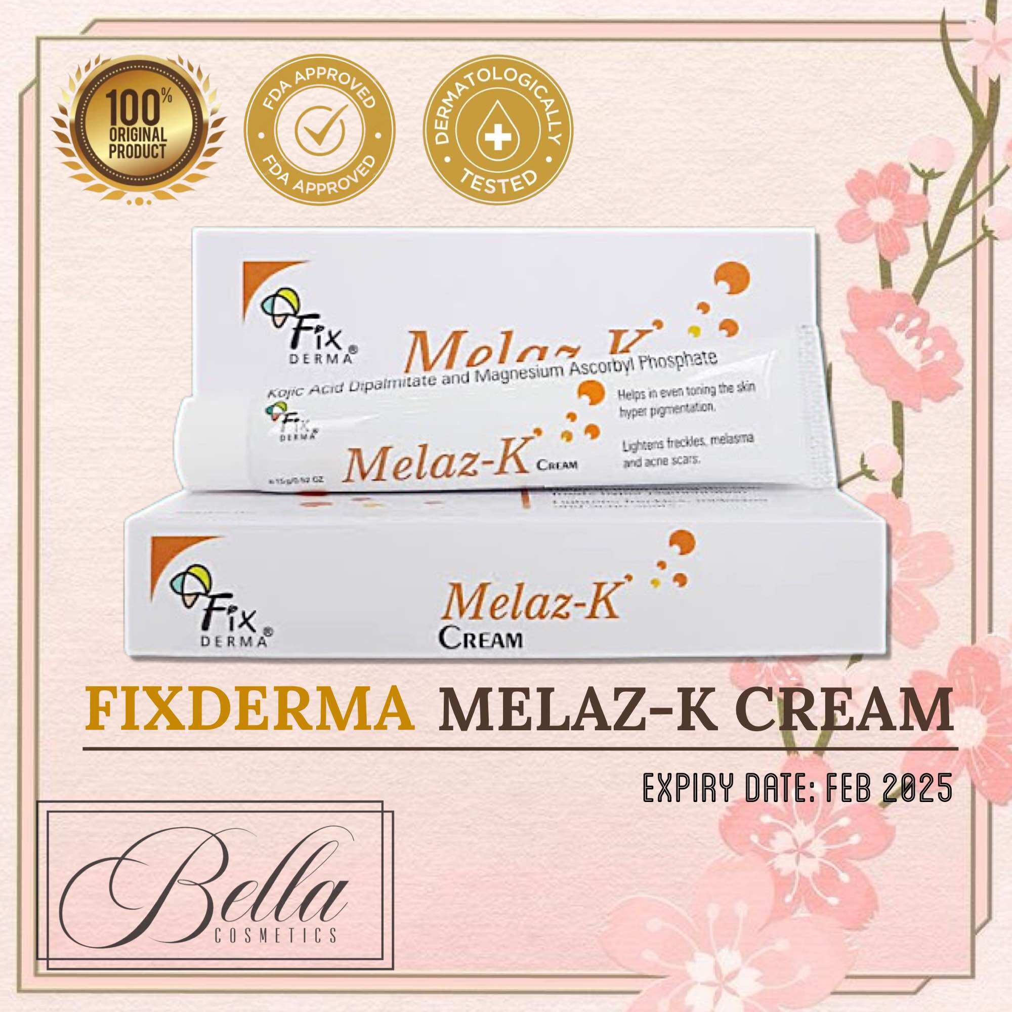 MELAZ-K Cream for melasma and ance marks 15g (100% Original) | Lazada PH